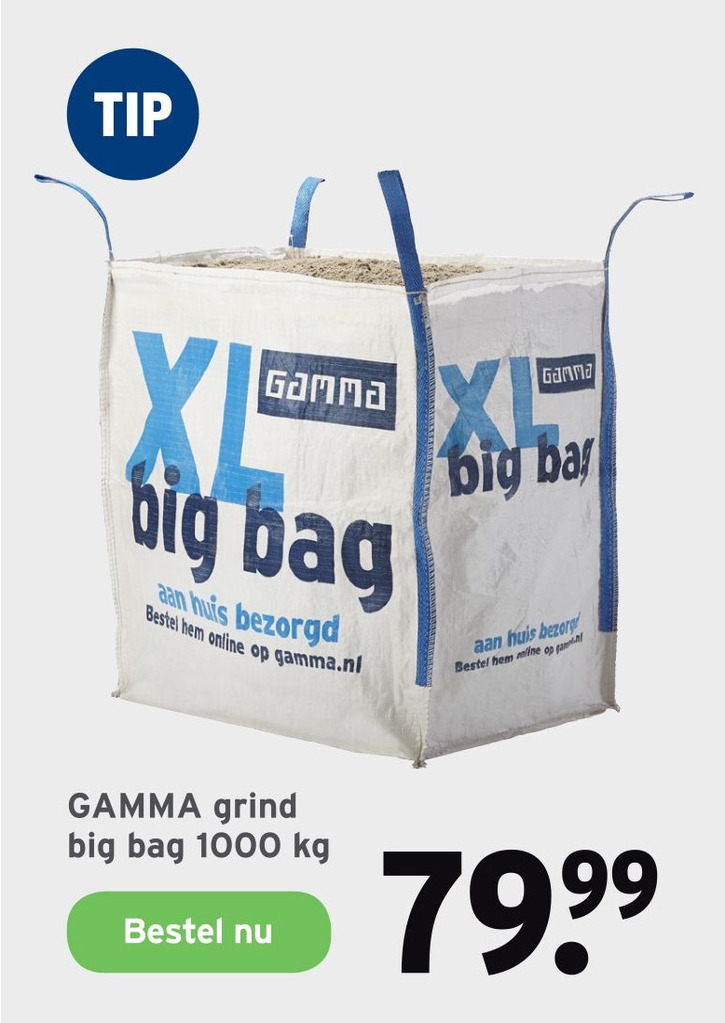 GAMMA grind big bag 1000 kg aanbieding bij GAMMA