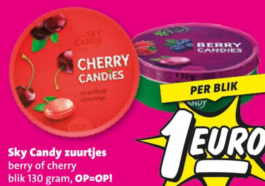 Sky Candy zuurtjes 130 g aanbieding bij Nettorama