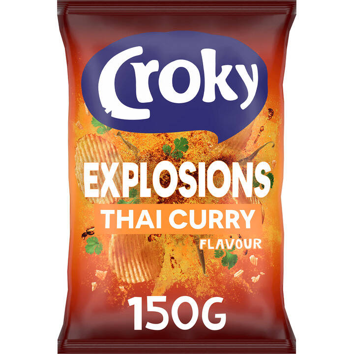 Croky Chips Explosions Thai Curry 150g 150 g aanbieding bij Jumbo