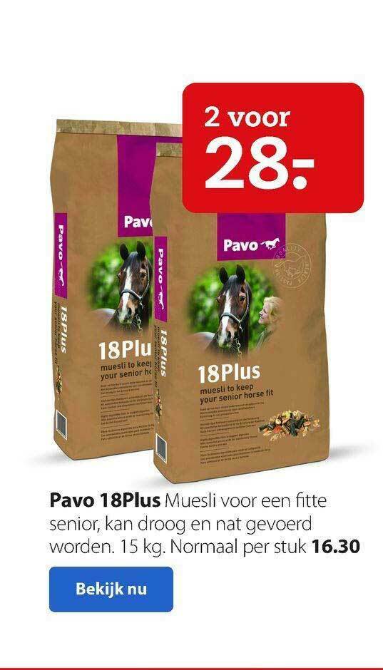 Pavo 18Plus Muesli aanbieding bij Boerenbond