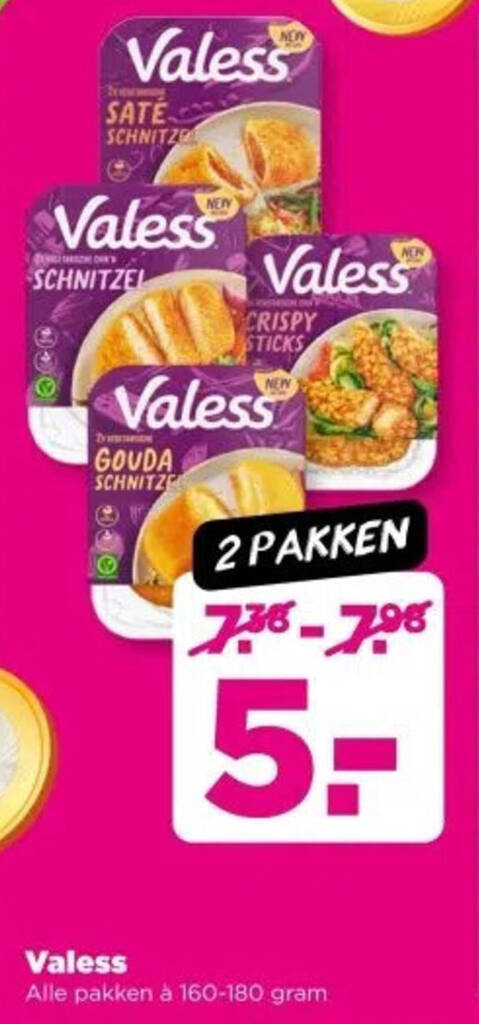 Valess 160 - 180 g aanbieding bij PLUS