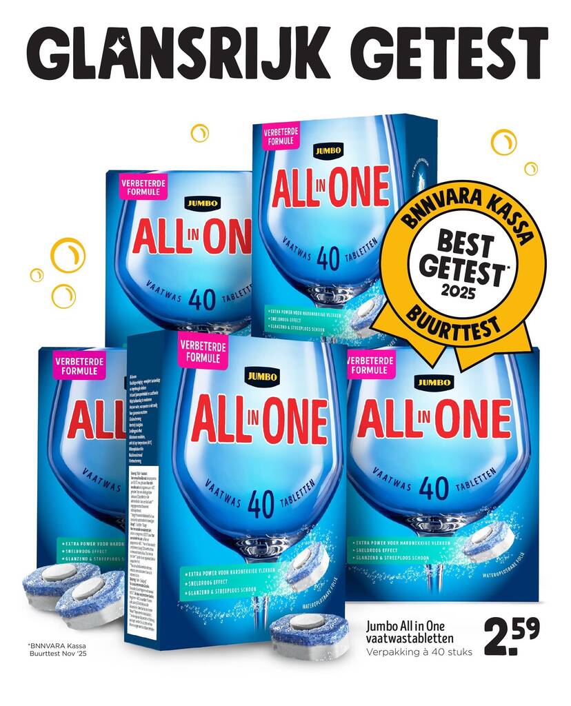 Jumbo All in One vaatwastabletten aanbieding bij Jumbo