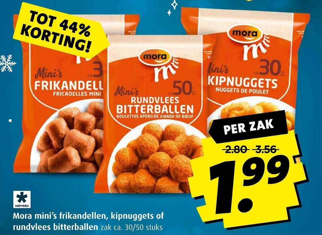 Mora Mini's Frikandellen, Kipnuggets Of Rundvlees Bitterballen ...