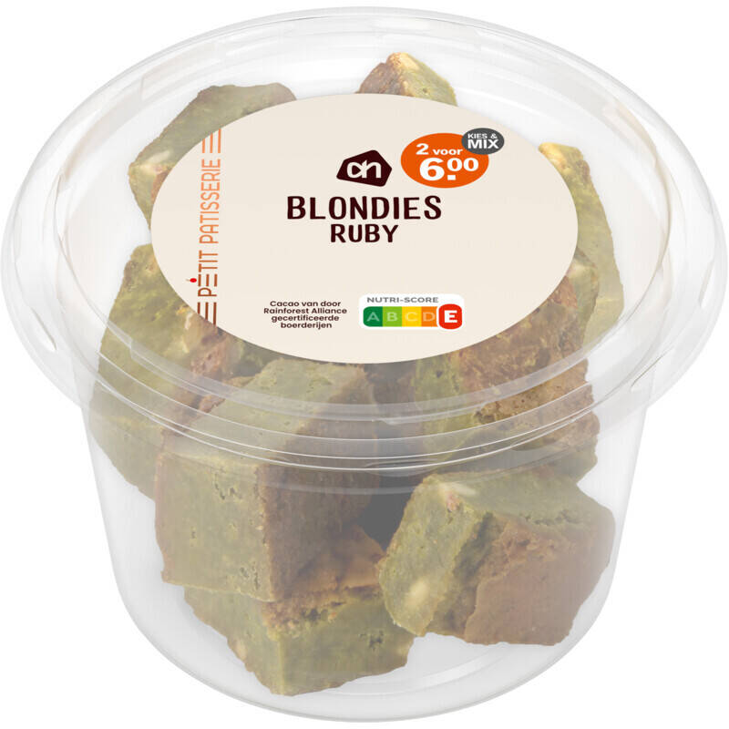 AH Ruby blondie bites 8 stuks aanbieding bij Albert Heijn