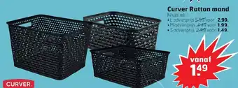 Curver rattan mand aanbieding bij Trekpleister