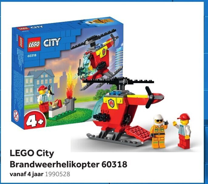 Lego City Brandweerhelikopter 60318 aanbieding bij Intertoys