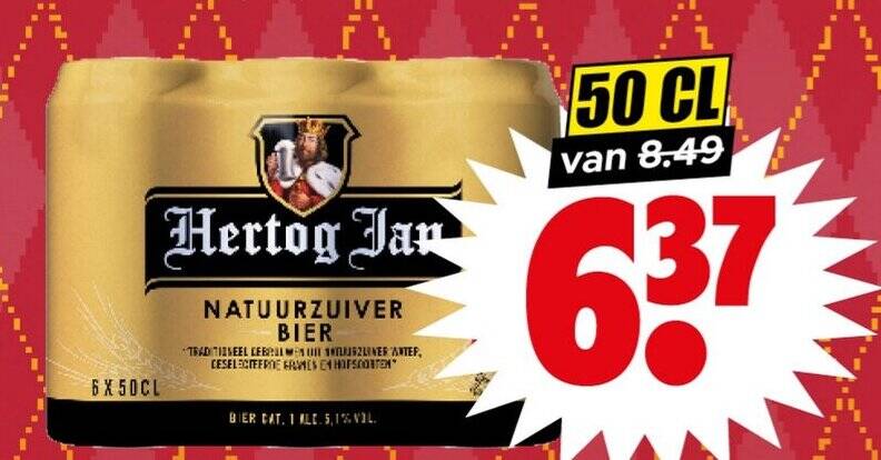Hertog Jan Natuurzuiver Bier 300 cl aanbieding bij Dirk
