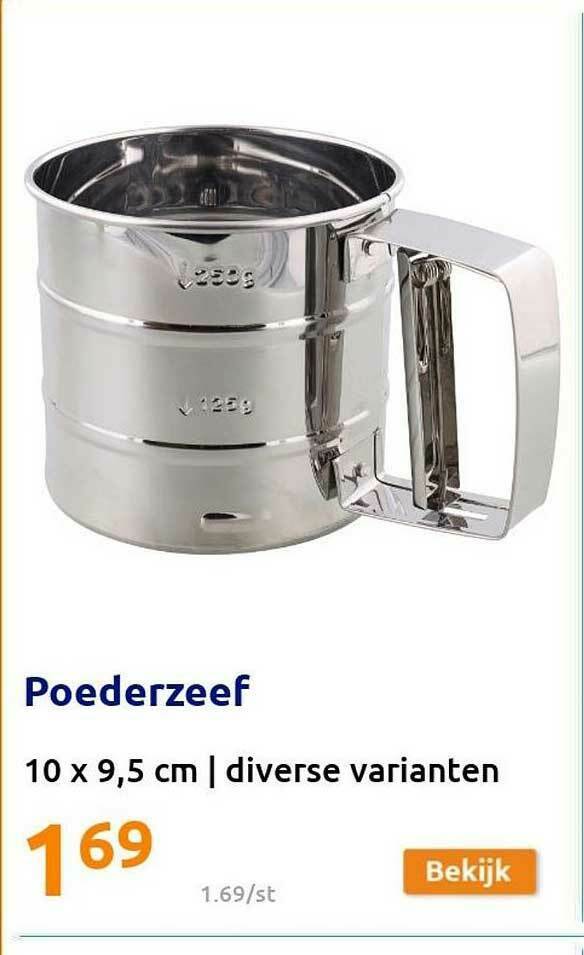 Poederzeef 10 X 9,5 Cm aanbieding bij Action