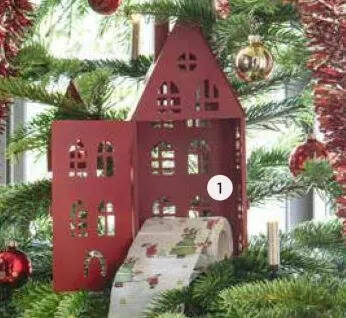 Lantaarn Dover. Metaal, rood, aanbieding bij Intratuin