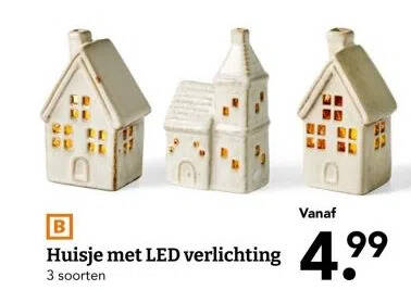 Huisje met LED verlichting aanbieding bij Blokker