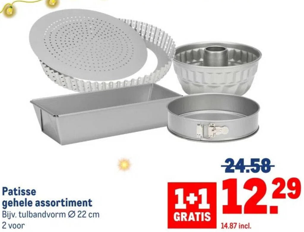 Patisse gehele assortiment Ø22 cm 1+1 GRATIS aanbieding bij Makro ...