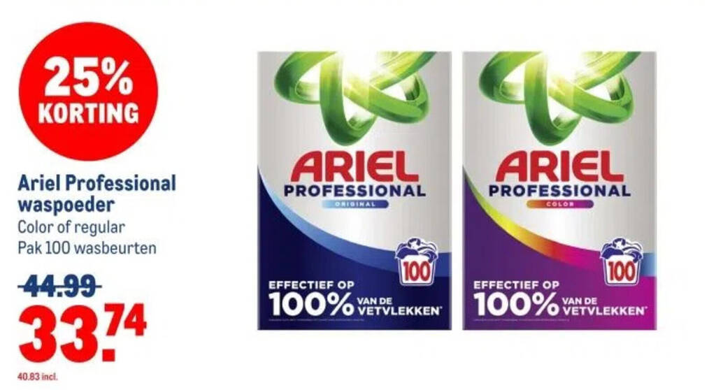 Ariel Professional waspoeder aanbieding bij Makro Geldig van 30-11-2025