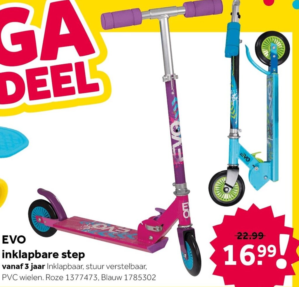 EVO Inklapbare step aanbieding bij Intertoys