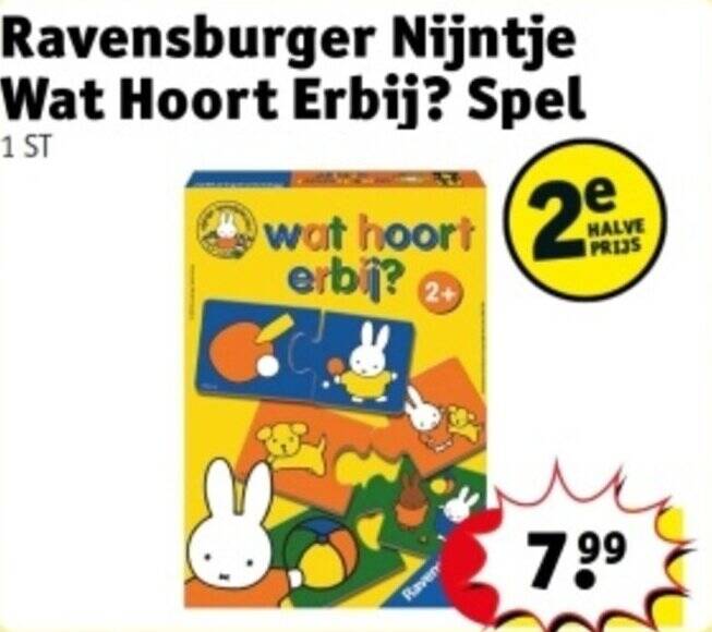 Ravensburger Nijntje Wat Hoort Erbij? Spel aanbieding bij Kruidvat