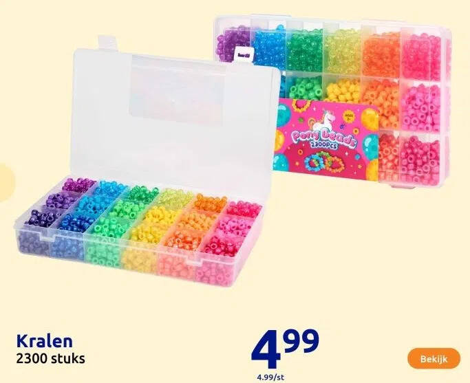 Kralen aanbieding bij Action