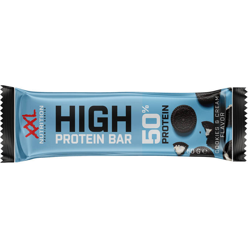 XXL NUTRITION High protein bar 2.0 cookies-cream 50 g aanbieding bij Dirk