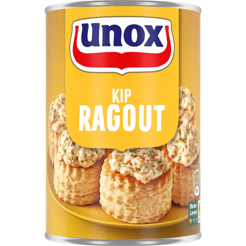 Unox Ragout kip 400 g 1+1 gratis aanbieding bij Dekamarkt