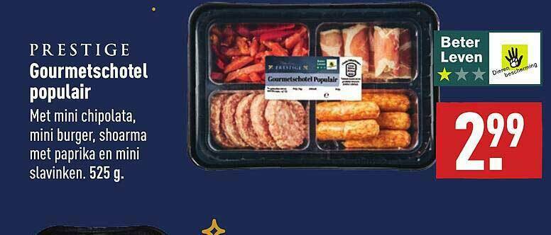 Prestige Gourmetschotel Populair Met Mini Chipolata, Mini Burger ...