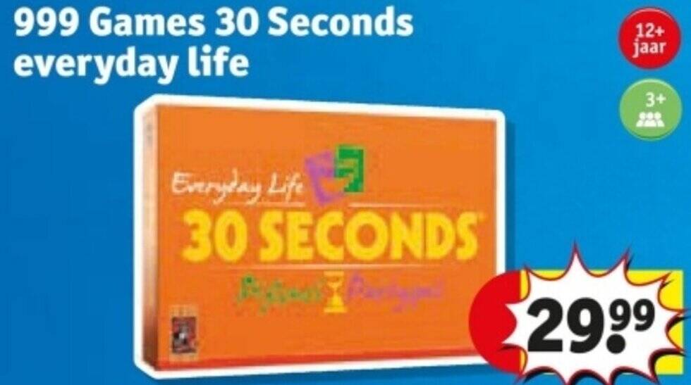 999 Games 30 Seconds everyday life aanbieding bij Kruidvat
