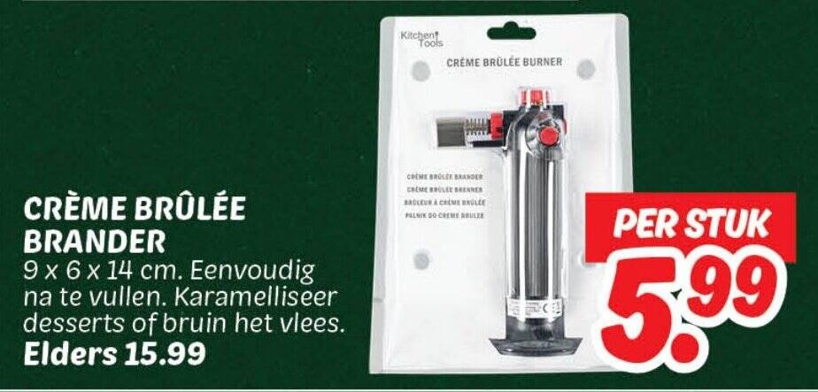Crème Brûlée Burner aanbieding bij Dekamarkt