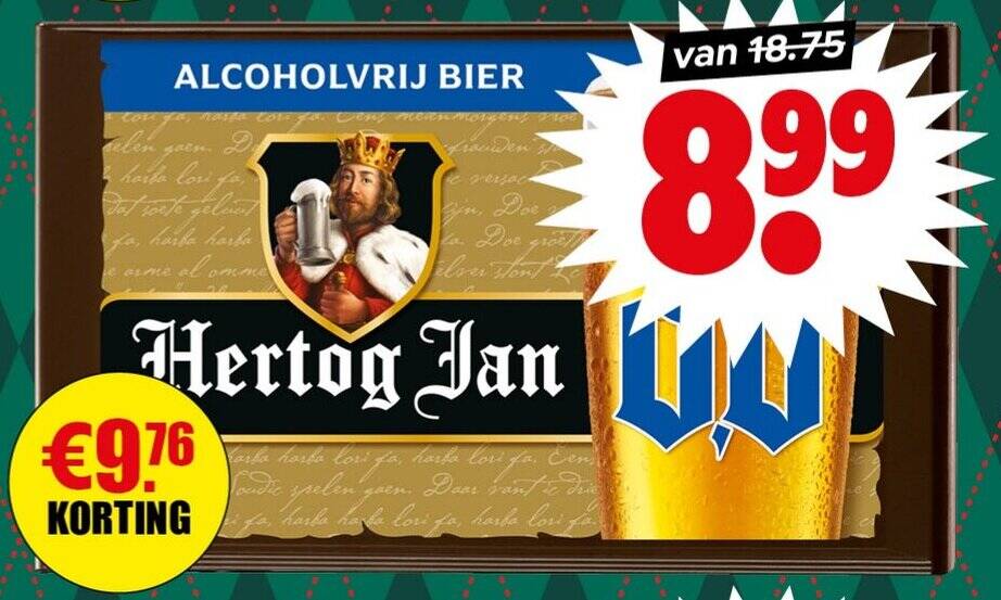 Hertog Jan Alcoholvrij Bier aanbieding bij Dirk