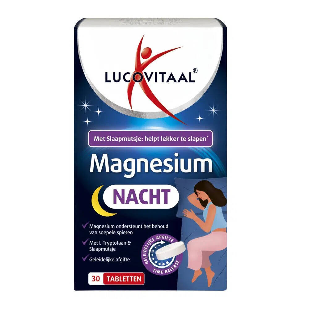 2+2 gratis: Lucovitaal Magnesium Nacht 30 aanbieding bij Plein.nl