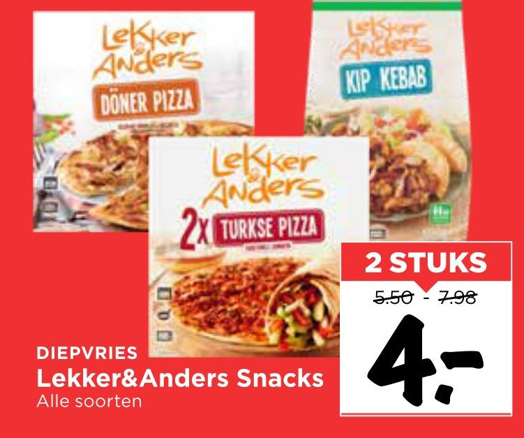 Lekker& anders snacks aanbieding bij Vomar Voordeelmarkt