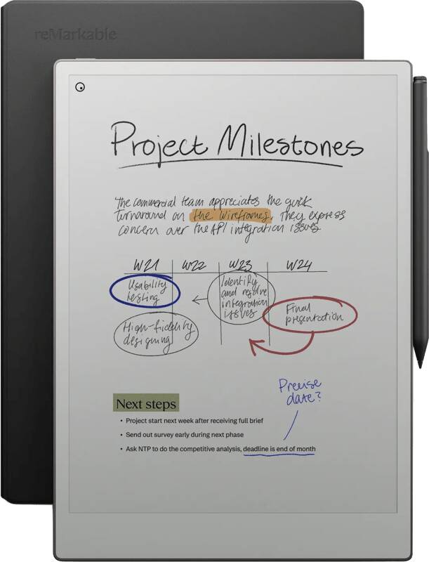 reMarkable Paper Pro met Book Case Leer Zwart aanbieding bij Coolblue
