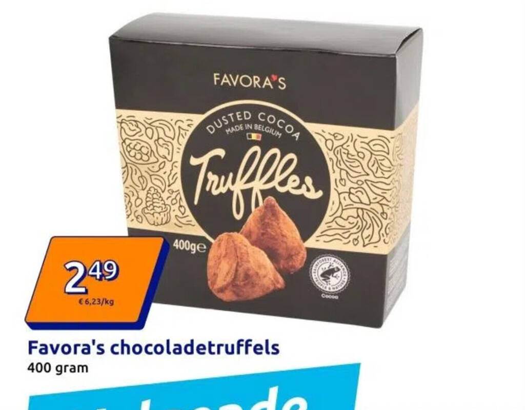 Favora's chocoladetruffels 400 g aanbieding bij Action