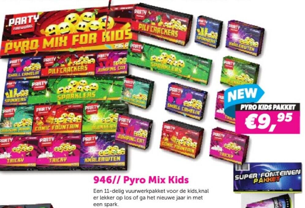 946// Pyro Mix Kids aanbieding bij Meester Vuurwerk