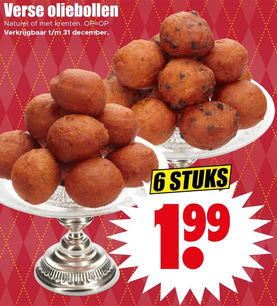 Verse oliebollen aanbieding bij Dirk