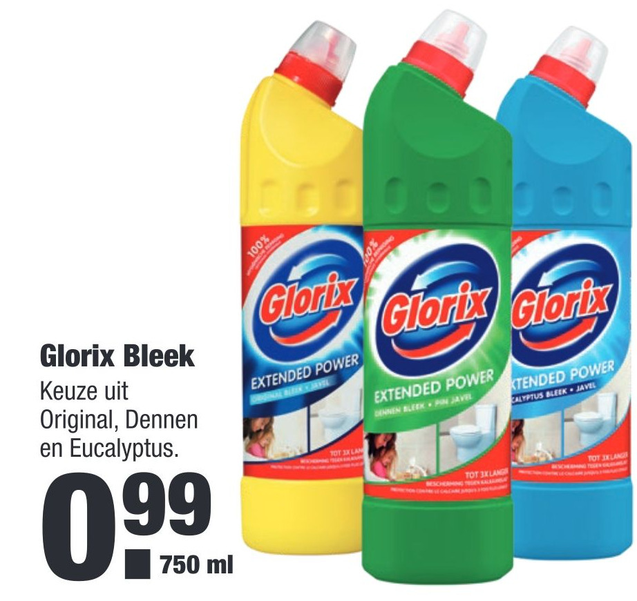 Glorix bleek 750ml aanbieding bij ALDI