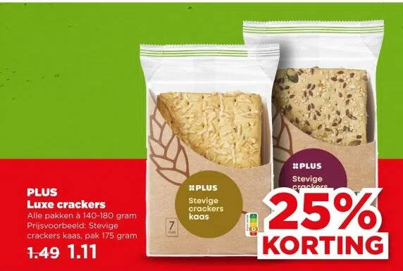 PLUS Luxe crackers aanbieding bij PLUS