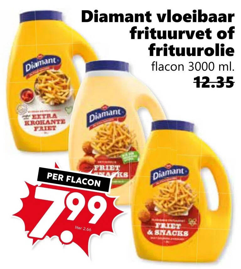 Diamant vloeibaar frituurvet of frituurolie aanbieding bij CoopCompact