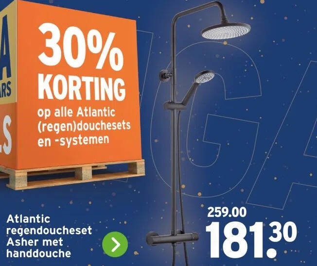 Atlantic regendoucheset Asher met handdouche aanbieding bij GAMMA