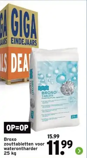 Broxo zouttabletten voor waterontharder 25 kg aanbieding bij GAMMA
