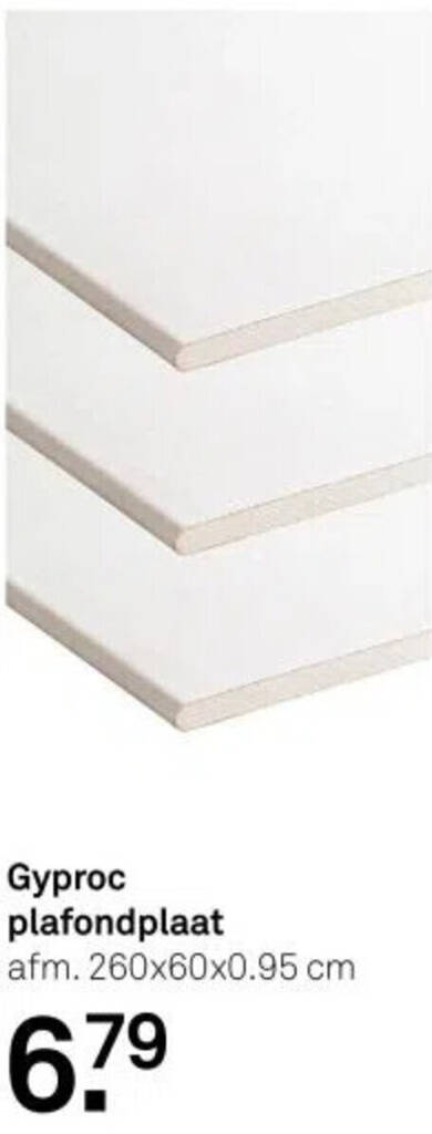 Gyproc plafondplaat 260 x 60 x 0.95 cm aanbieding bij Karwei