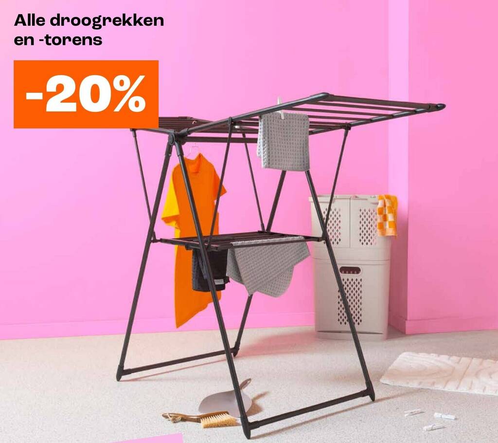 Alle droogrekken en torens aanbieding bij Kwantum