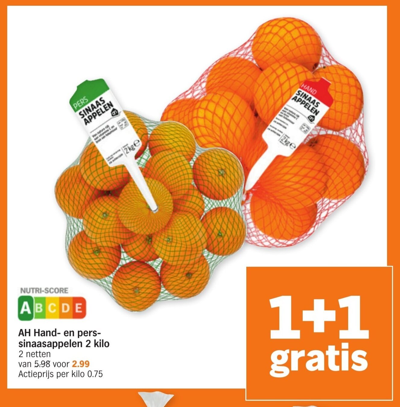 Hand- en pers-sinaasappelen aanbieding bij Albert Heijn