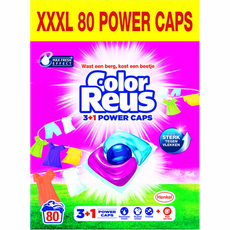 Color Reus 3+1 Power caps wasmiddel capsules kleur 72 wasbeurten 2e ...