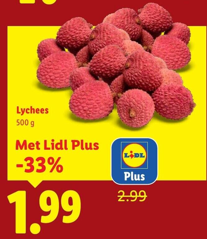 Lychees 500 g aanbieding bij Lidl
