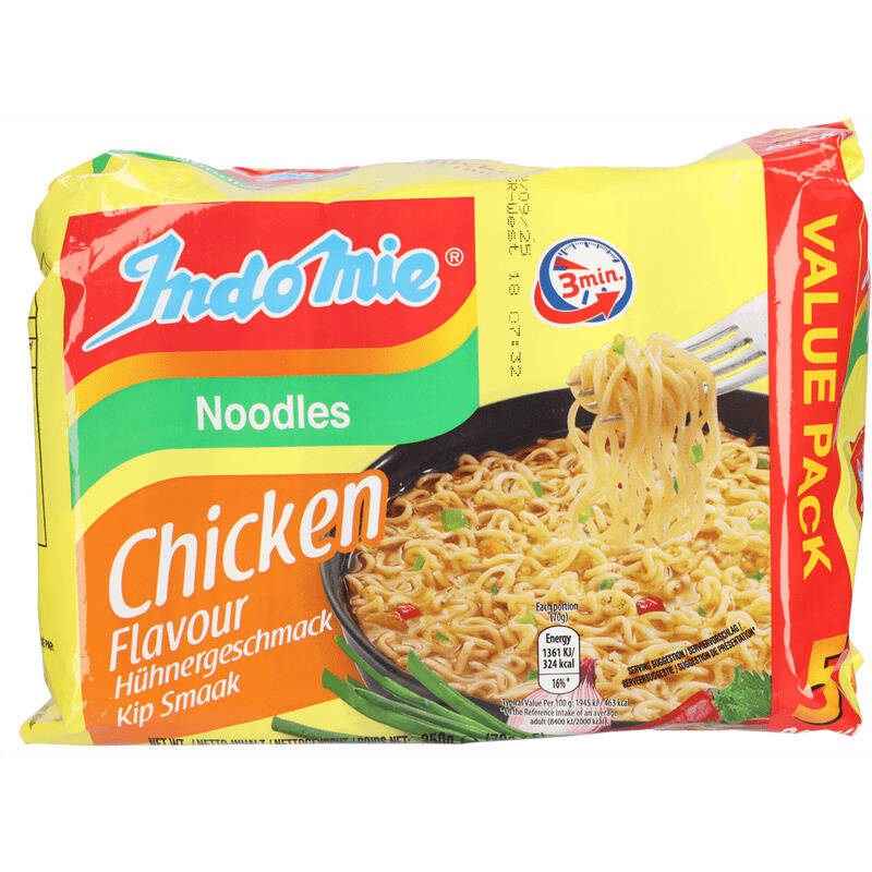 Indomie Noodles chicken 5 stuks 350 g aanbieding bij Dirk