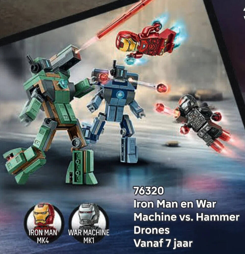 Iron Man en War Machine vs. Hammer Drones aanbieding bij LEGO