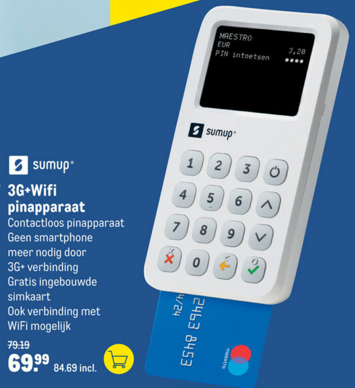 Sum up 3G+WiFi pinapparaat aanbieding bij Makro