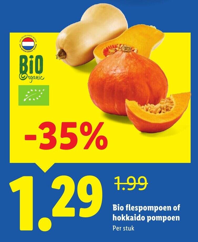 Bio flespompoen of hokkaido pompoen aanbieding bij Lidl