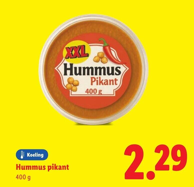 Hummus pikant 400 g aanbieding bij Lidl