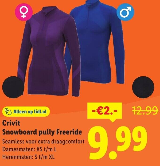Crivit Snowboard pully Freeride aanbieding bij Lidl
