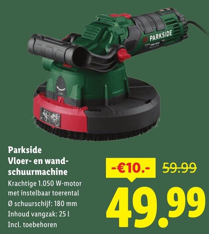 Parkside Vloer- en wand- schuurmachine 25 l aanbieding bij Lidl
