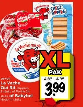 La Vache Qui Ritof Babybel aanbieding bij Vomar Voordeelmarkt