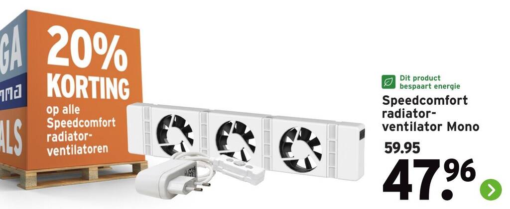 Speedcomfort radiator-ventilator Mono aanbieding bij GAMMA